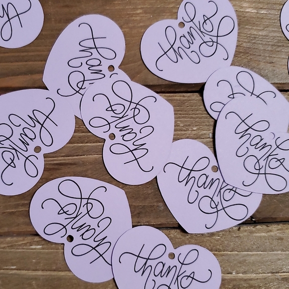 Office | Thank You Tags Thanks Heart Hearts Tag Purple | Poshmark